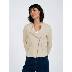 KETTLEWELL Cropped Biker Jacket - Marble Stone