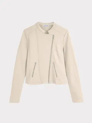 KETTLEWELL Cropped Biker Jacket - Marble Stone
