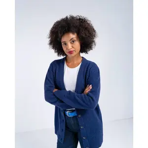 KETTLEWELL Boyfriend Merino Cardigan - Ink Marl