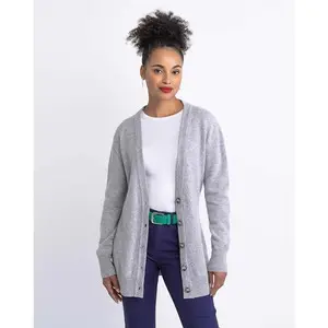 KETTLEWELL Boyfriend Merino Cardigan - Silver Marl