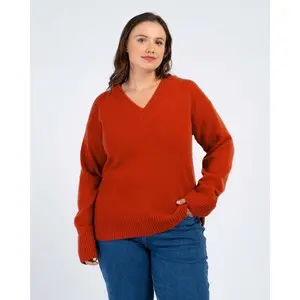 KETTLEWELL Anya V-neck Merino Wool Sweater - Chilli