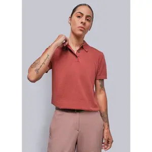 WILDFANG Relaxed-fit Sweater Polo - Cinnamon