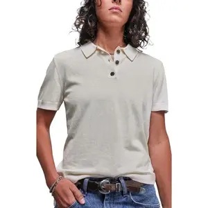 WILDFANG Relaxed-fit Sweater Polo - Oat
