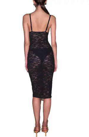 FLEUR DU MAL Le Stretch Lace Slip Dress