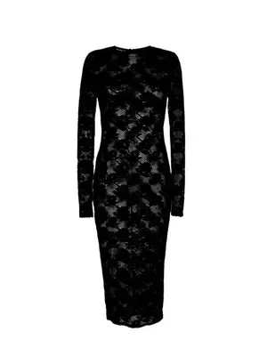 FLEUR DU MAL Le Stretch Lace Long-sleeve Dress