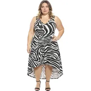 24seven Comfort Apparel High-low Day Dresses