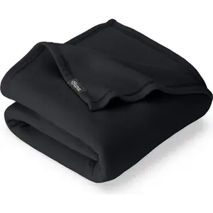 BARE HOME Lightweight Polar Fleece Throw Blanket - Black
