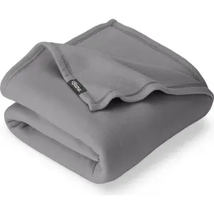 BARE HOME Lightweight Polar Fleece Throw Blanket Grey