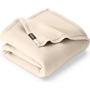 BARE HOME Lightweight Polar Fleece Throw Blanket - Sand