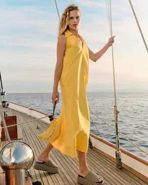 SIMONMILLER Nava Poplin Midi Dress - Sungold