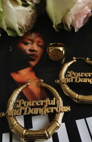 SUCRÉ COUTURE Door Knocker Hoop Earrings