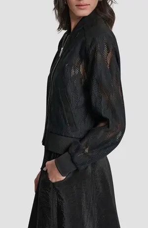 Dkny Lace Zip-up Jacket