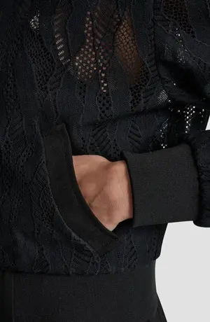 Dkny Lace Zip-up Jacket