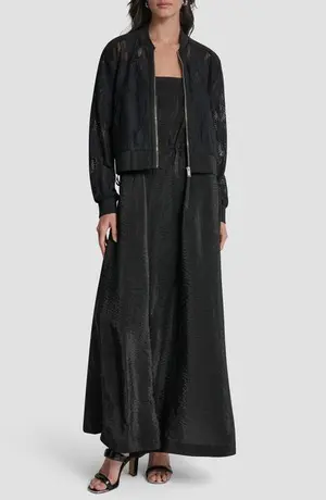 Dkny Lace Zip-up Jacket