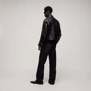 Gucci Leather Biker Jacket With Web Detail