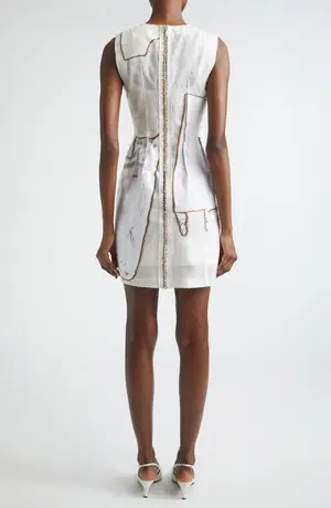 JASON WU Collage Jacquard Organza Minidress