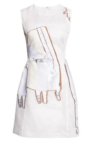 JASON WU Collage Jacquard Organza Minidress