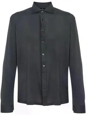 BARBA NAPOLI Cutaway-collar Cotton Shirt