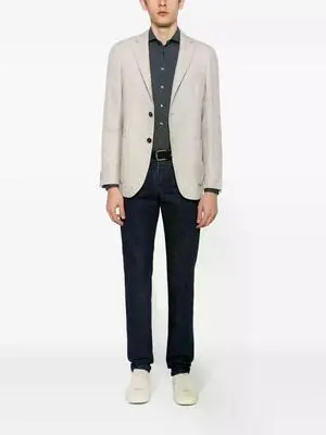 BARBA NAPOLI Cutaway-collar Cotton Shirt