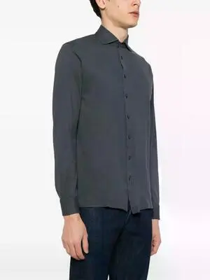 BARBA NAPOLI Cutaway-collar Cotton Shirt