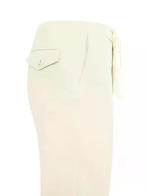 Auralee Drawstring Detail Wool Trousers - Neutrals