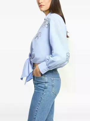 Cinq À Sept Marianna Floral Tie Shirt