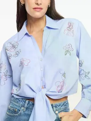 Cinq À Sept Marianna Floral Tie Shirt