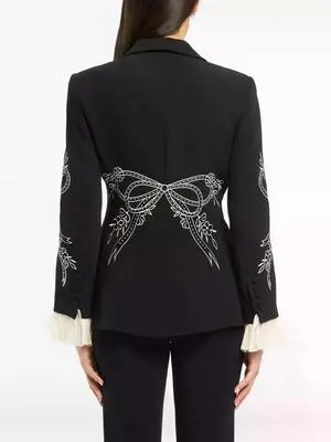 Cinq À Sept Cheyenne Ribbon Detailed Blazer - Black