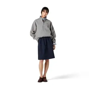 Miu Miu Flared Poplin Skirt - Navy