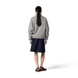 Miu Miu Flared Poplin Skirt - Navy