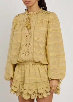 Isabel Marant Étoile Embroidered Cotton Mini Dress
