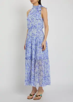 Rixo Abi Floral-print Chiffon Maxi Dress