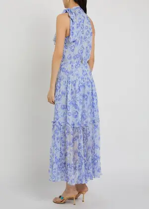 Rixo Abi Floral-print Chiffon Maxi Dress