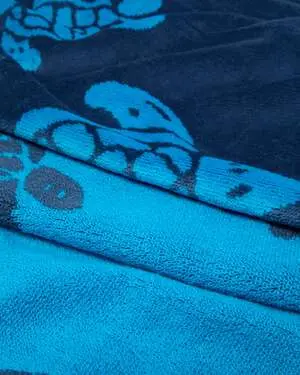 Vilebrequin Cotton Beach Towel Ronde Des Tortues Jacquard Towel Sand