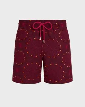 Vilebrequin Embroidered Swim Trunks - Red