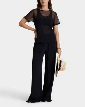 Vilebrequin Tulle Wide-leg Pants - Black