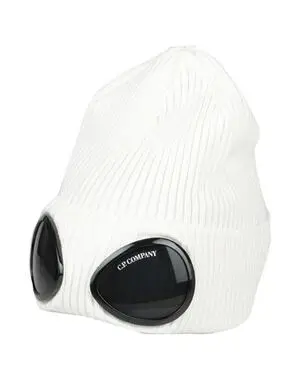 C.P. COMPANY Light Cotton Beanie Off White