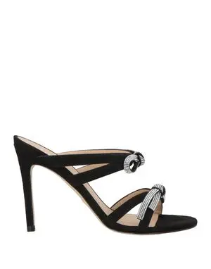 STUART WEITZMAN Suede Sandals With Appliqués - Black