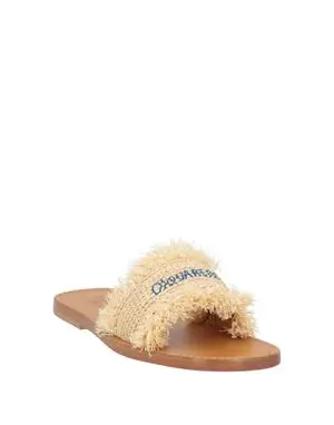 Dsquared2 Natural Raffia Slide Sandals