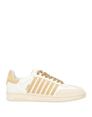 Dsquared2 Leather Lace-up Sneakers - Cream