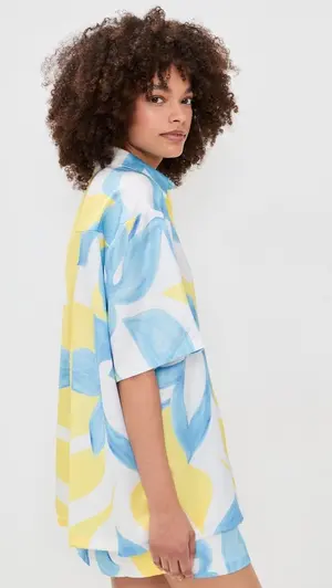 SEVEN WONDERS Alara Short Sleeve Shirt - Amoree Lemon
