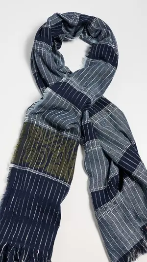 Faherty Brand Bold Pin Stripe Oblong Scarf