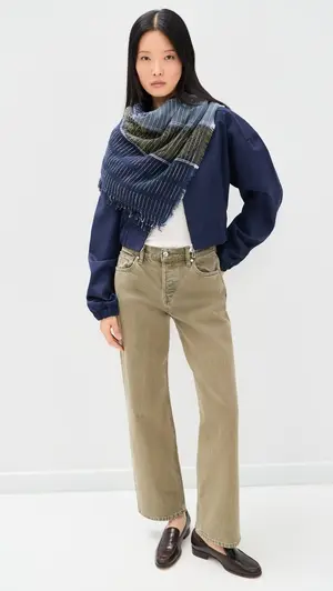 Faherty Brand Bold Pin Stripe Oblong Scarf
