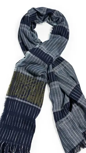 Faherty Brand Bold Pin Stripe Oblong Scarf