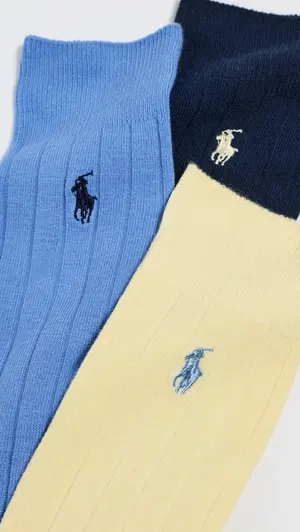Polo Ralph Lauren Cotton Ribbed Socks 3 Pack - Sftbl