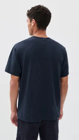 ALEX MILL Standard T-shirt In Slub Cotton - Navy
