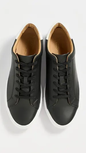 Polo Ralph Lauren Jermain Leather Sneakers - Black
