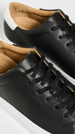 Polo Ralph Lauren Jermain Leather Sneakers - Black