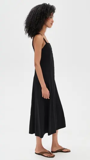 Theory Sleeveless Square Neck Midi Dress