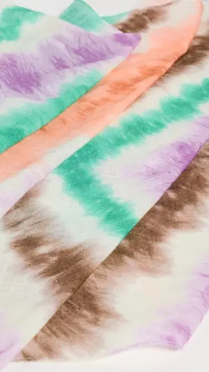 Faherty Brand Tie Dye Printed Oblong Scarf